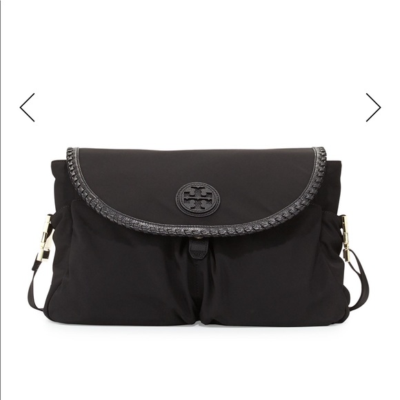 Tory Burch | Bags | Tory Burch Marion Messenger Nylon Diaper Bag Black ...